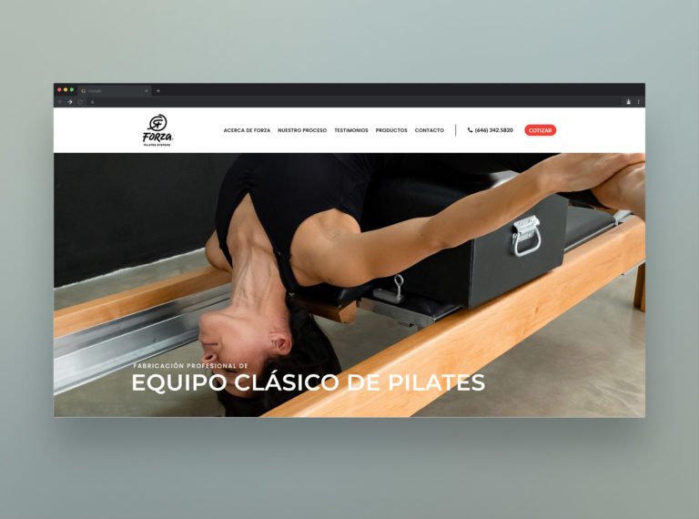 Health & Fitness Website Design | Forza Pilates Systems